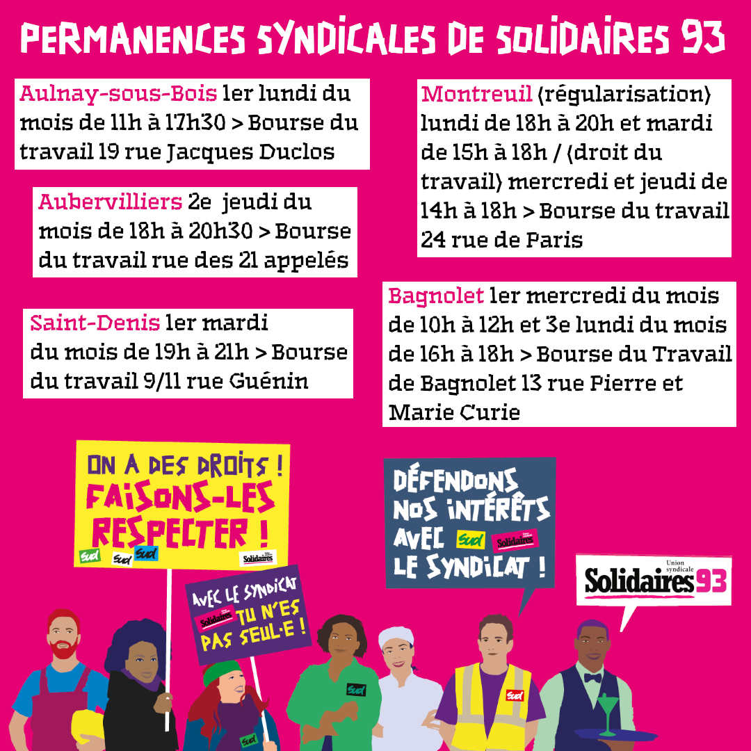 Permanences syndicales 93 et Île-de-France - Union syndicale Solidaires ...